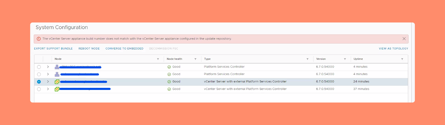 How to resolve a VMware vCenter Server PSC convergence failure - CorpIT