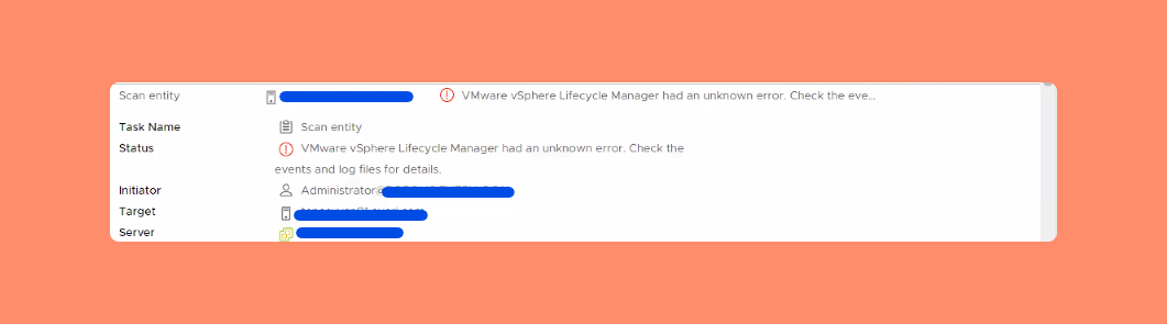 Error - Vmware Vsphere Lifecycle Manager Had An Unknown Error - CorpIT